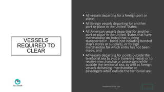 US Customs Vessel Entry / Clearance Requirements | PDF