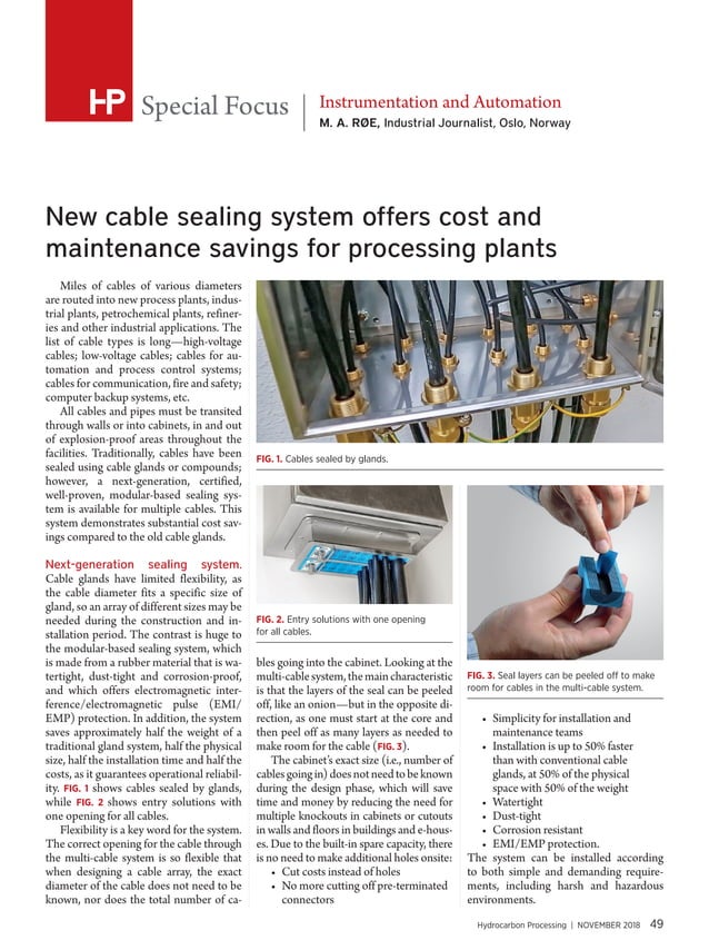 Innovative Cable Sealing System | PDF