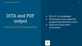 Automating DITA Publishing: How Gulfstream Publishes Style-rich, Interactive PDFs from DITA | PPT