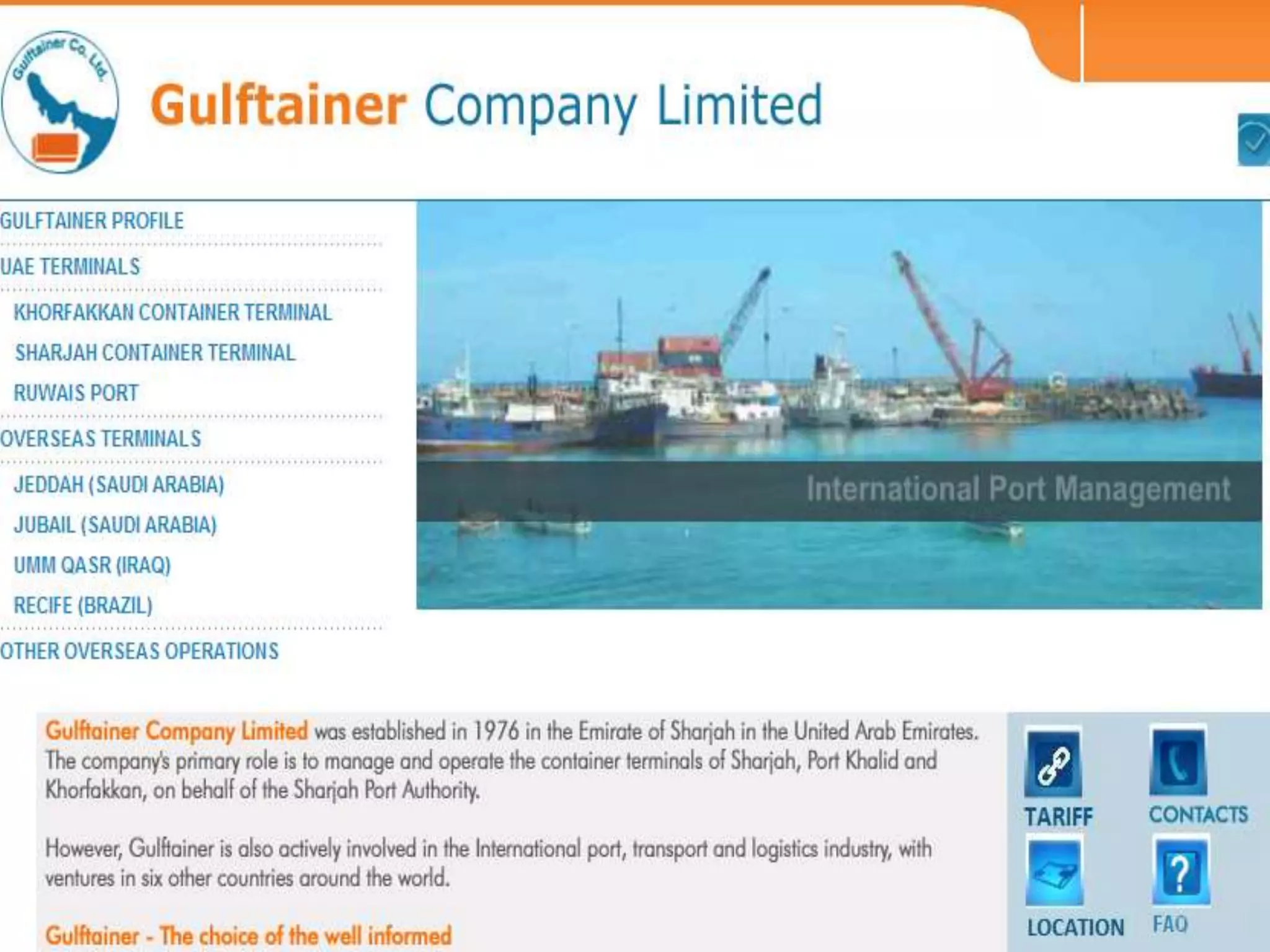 Gulftainer Sharjah Introduction | PPT