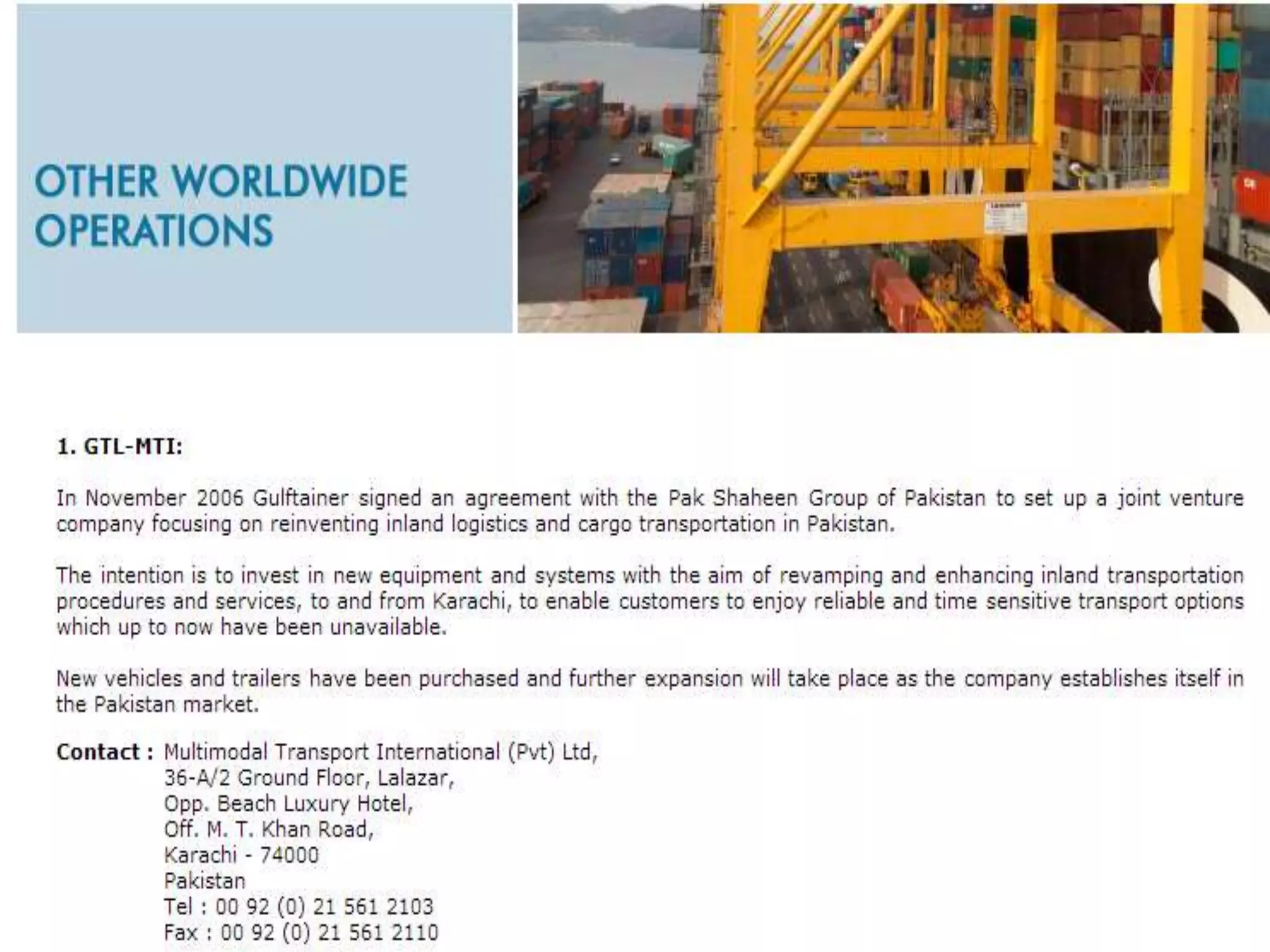 Gulftainer Sharjah Introduction | PPT