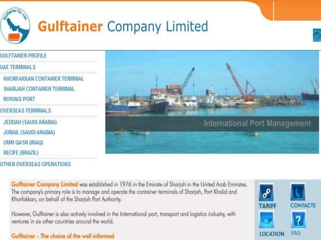Gulftainer Sharjah Introduction | PPT