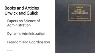 Luther Gulick and Lyndall Urwick | PPSX
