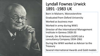 Luther Gulick and Lyndall Urwick | PPT