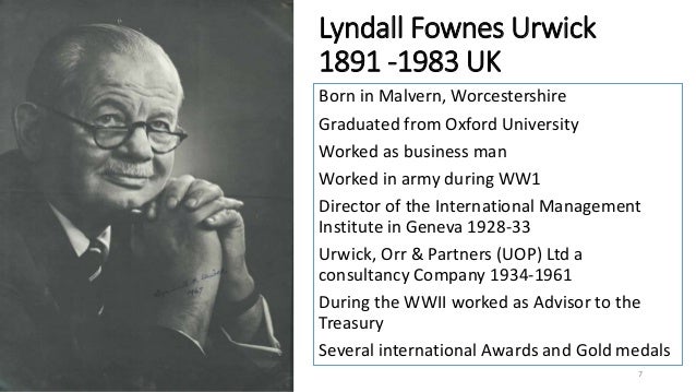 Luther Gulick and Lyndall Urwick