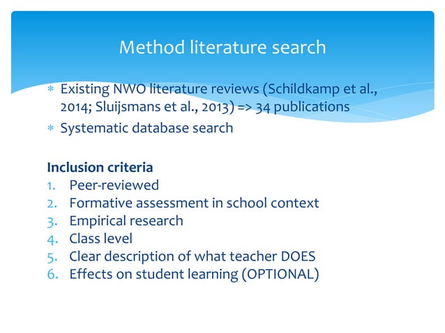 Teachers' formative assessment practices in the classroom: a literature ...