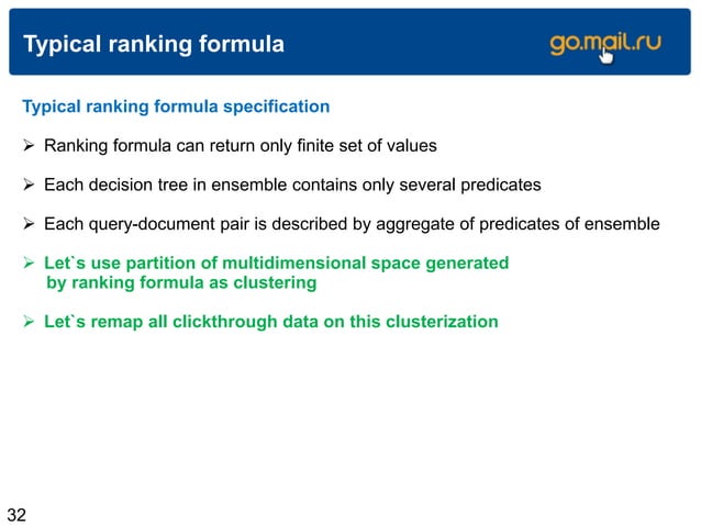 Владимир Гулин, Mail.Ru Group, Learning to rank using clickthrough data | PPT