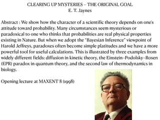 Steve Gull’s challenge: An impossible Monte Carlo simulation project in ...