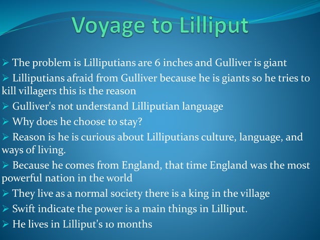 Gulliver travels four voyages | PPT