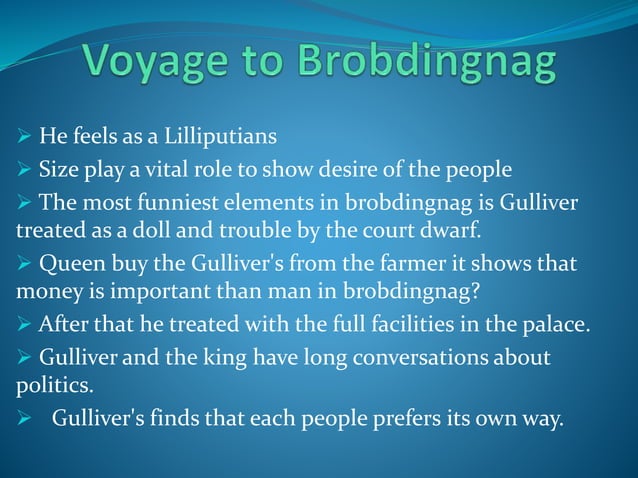 Gulliver travels four voyages | PPT