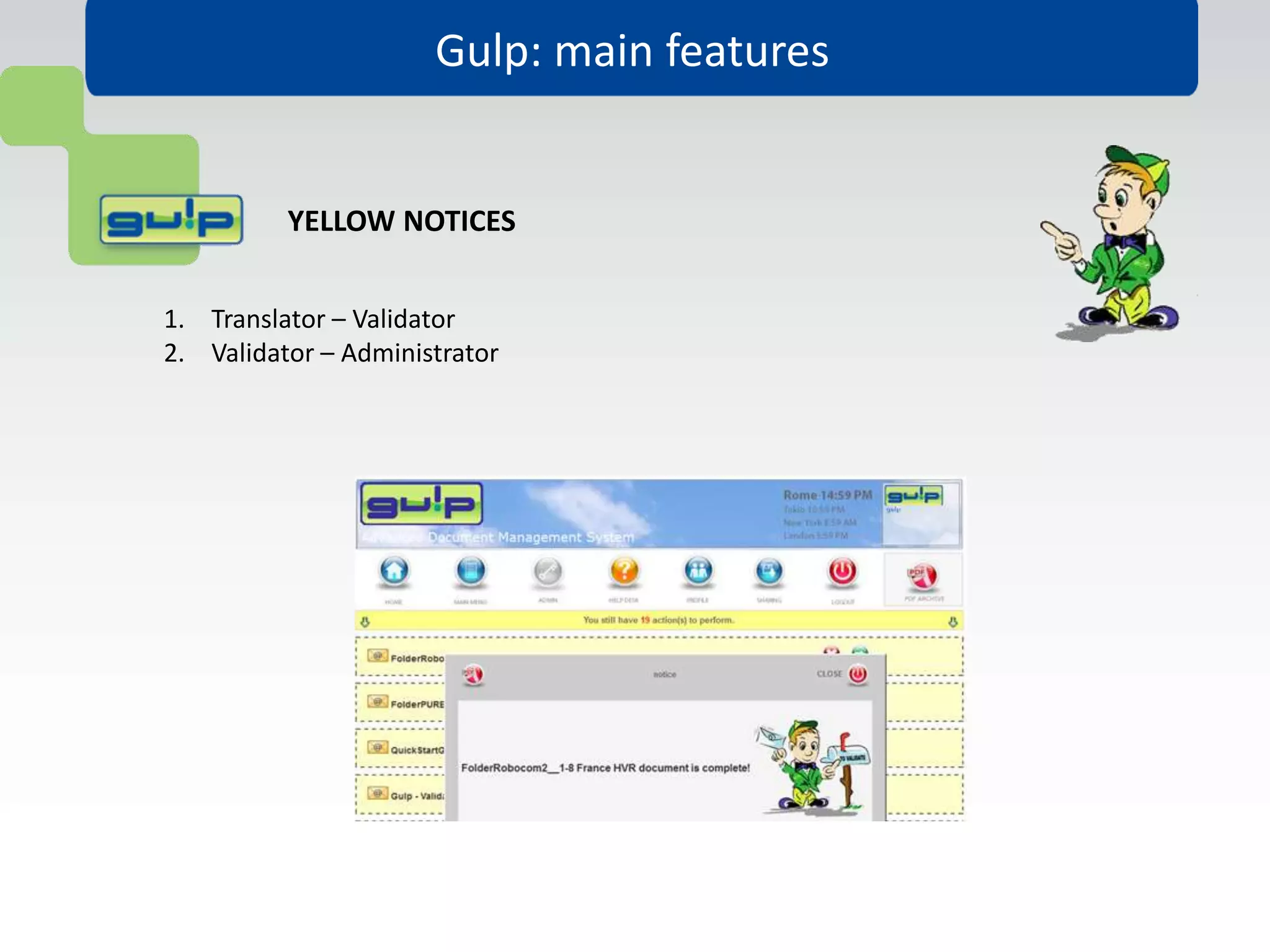 Gulp advanced documents management system | PPTX
