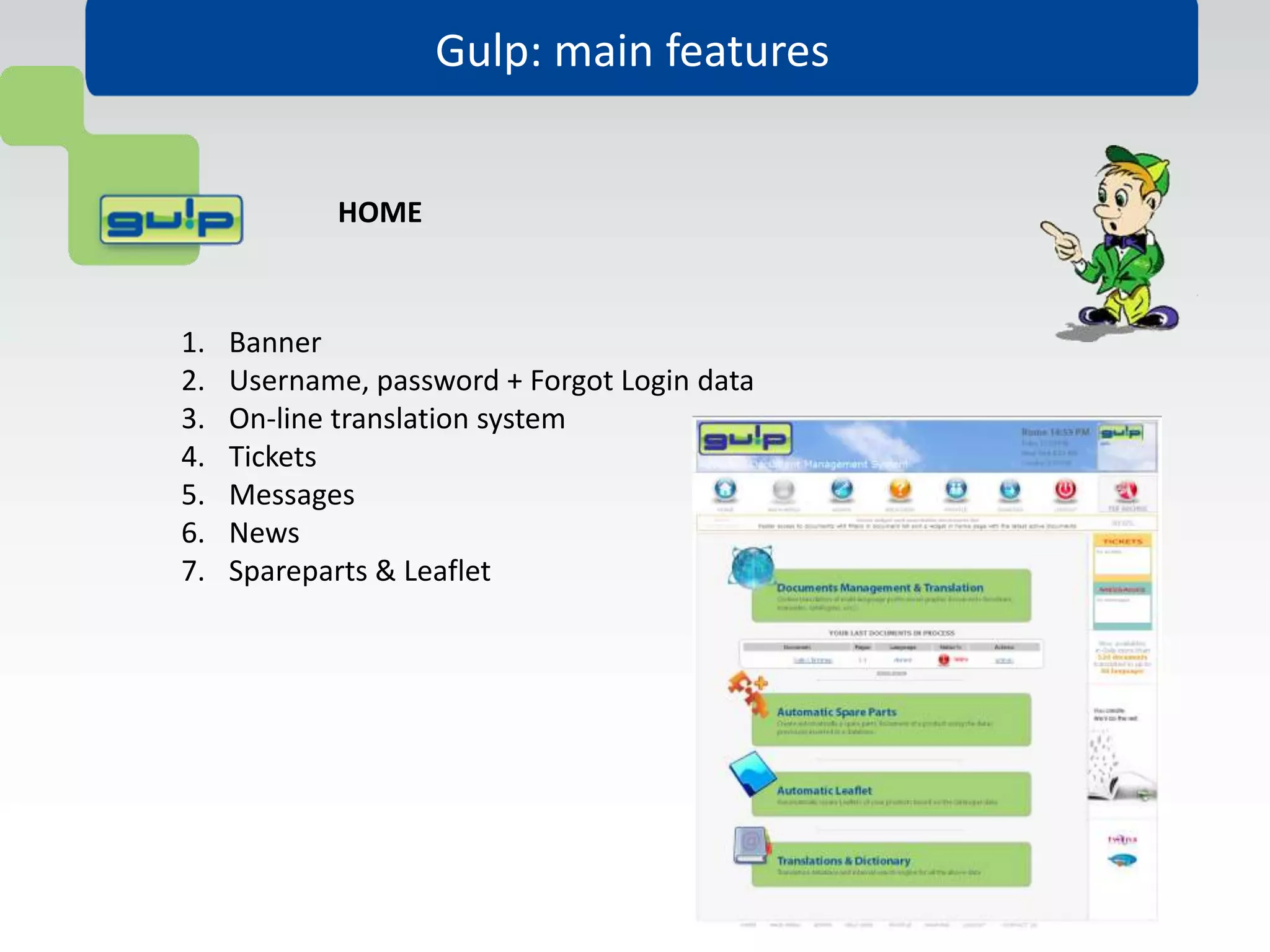Gulp advanced documents management system | PPTX