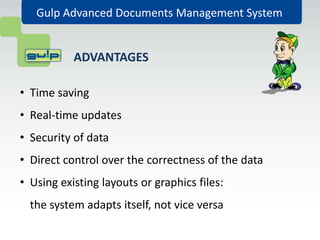 Gulp advanced documents management system | PPTX