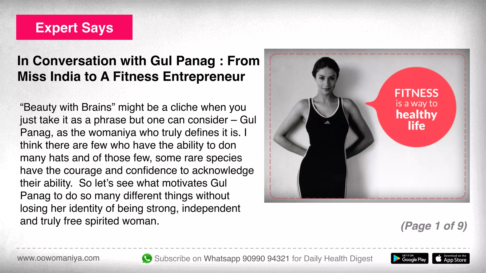 In Conversation with Gul Panag : From Miss India to A Fitness ...