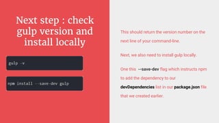 Gulp and bower Implementation | PPT
