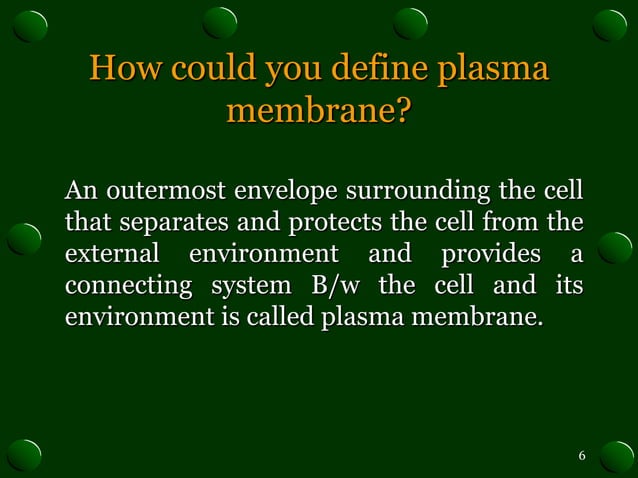 Plasma/Cell Membrane | PPTX | Chemistry | Science