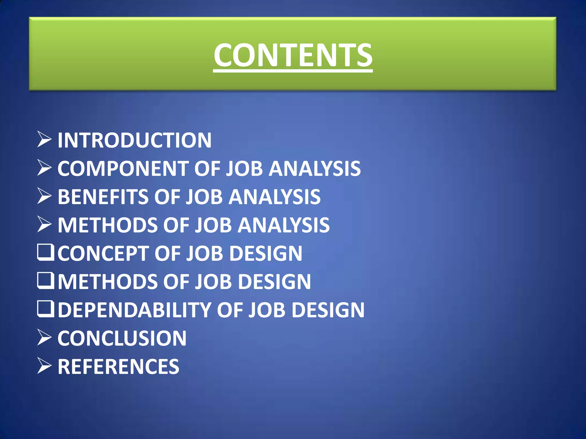 SYNOPSIS PRESENTATION ON JOB ANALYSIS & JOB DESIGN | PPTX | Human ...