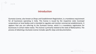 Gumasta License – Registration Process & Documents Required | PPTX