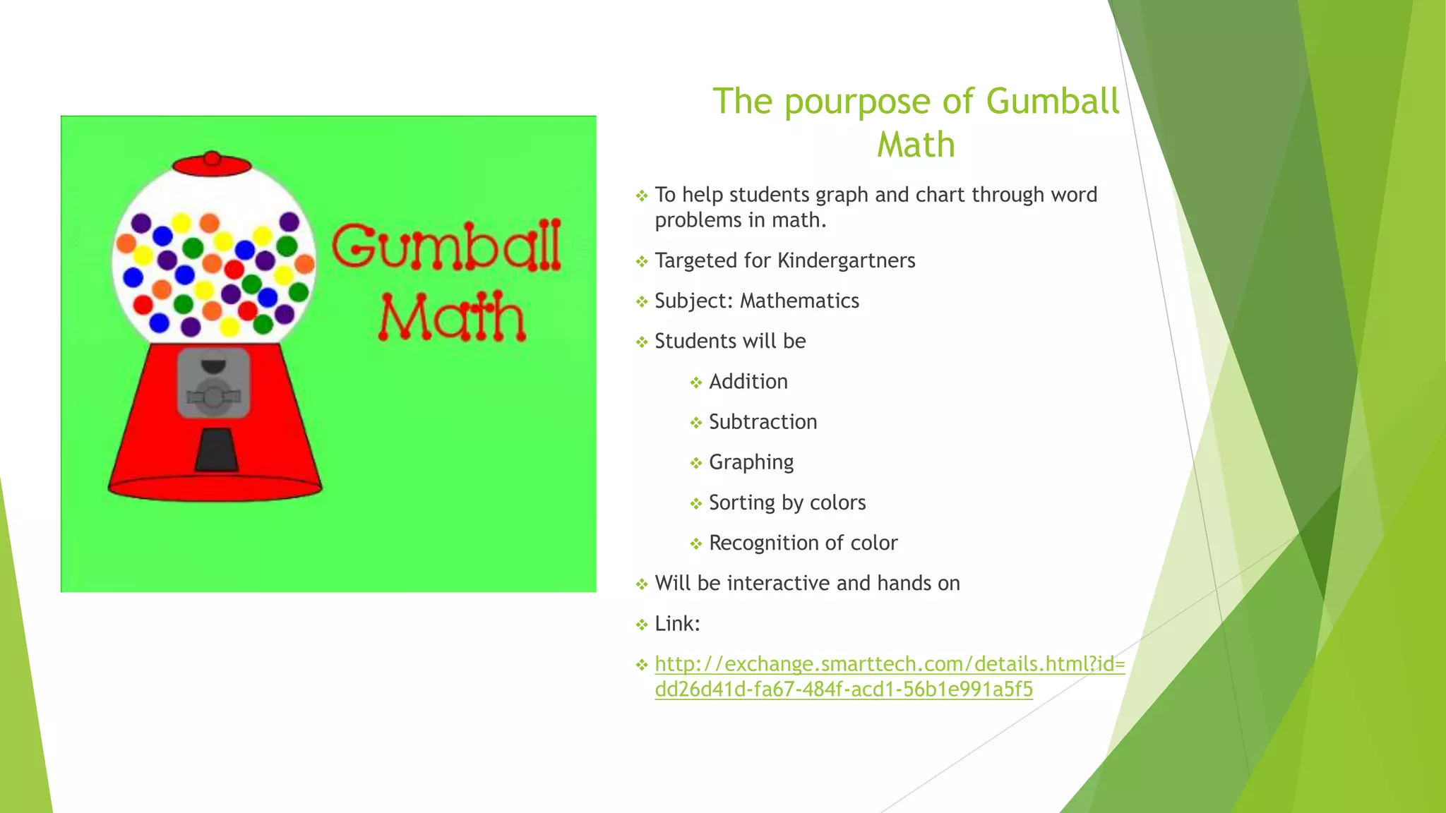 Gumball math: SMARTBoard lesson plan | PPTX