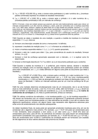 Avaliação de dados de medição: Guia para a expressão de incerteza de ...