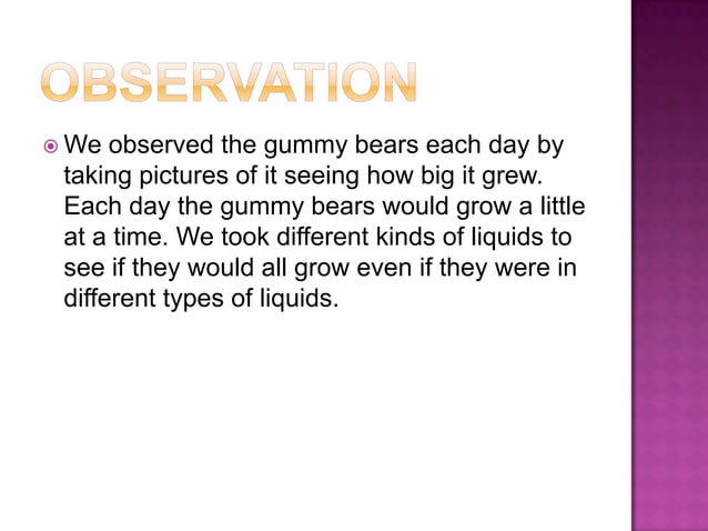 Gummy bear experiment | PPTX