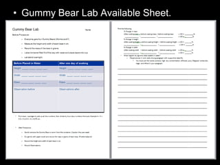 Osmosis Gummy Bear Lesson PowerPoint, Cell Biology, Cell Transport | PPTX