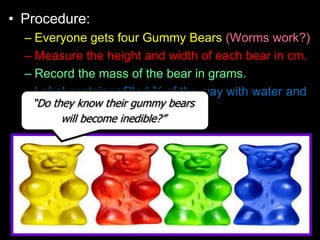 Osmosis Gummy Bear Lesson PowerPoint, Cell Biology, Cell Transport | PPTX
