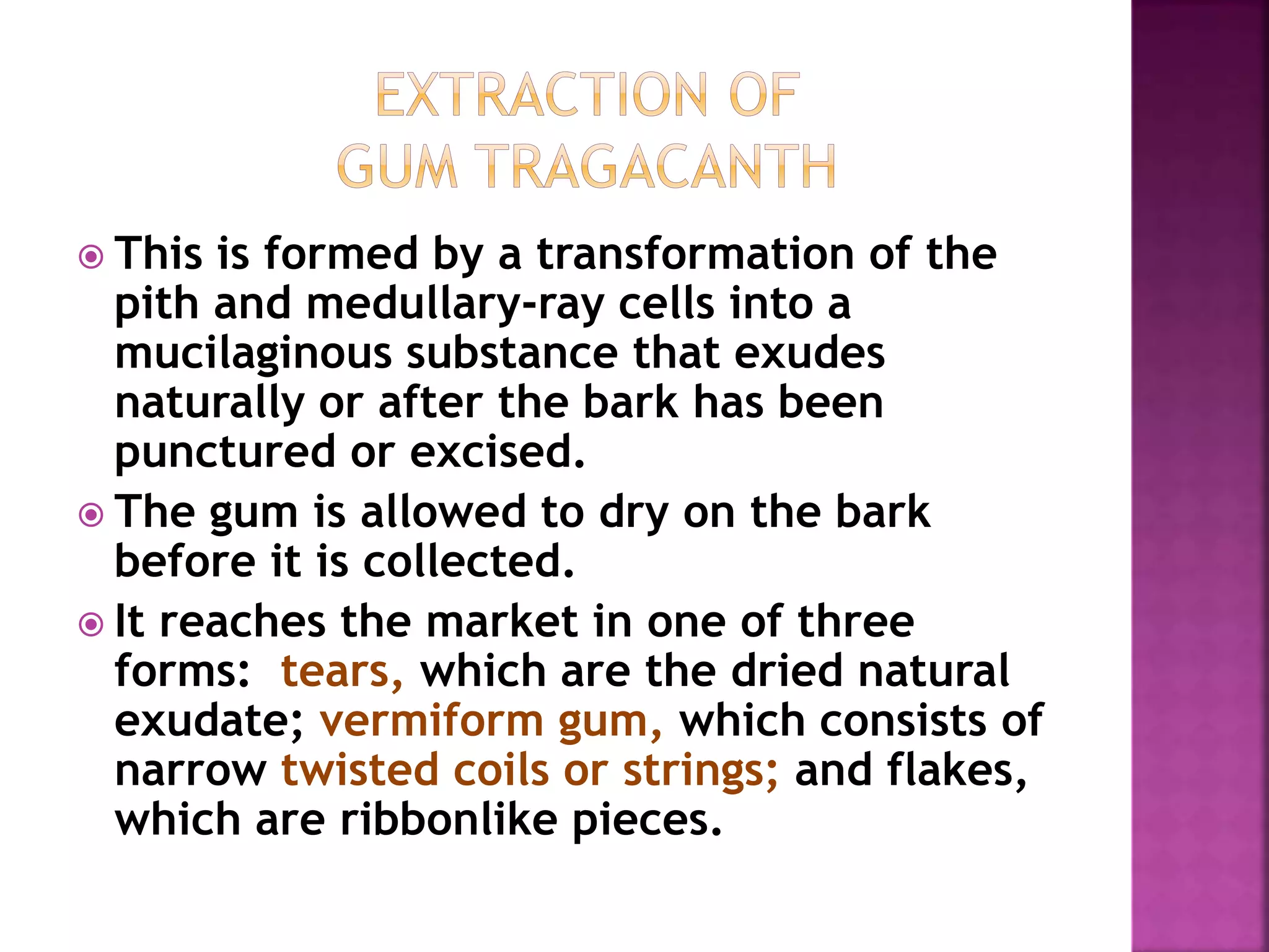 Gum resins in plants | PPTX