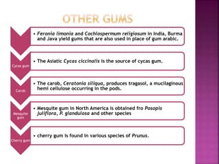 Gum resins in plants | PPTX