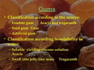 presentation on some important gums in pharmacygums.ppt