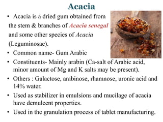 Gums and Mucilages, their pharmaceutical applications.pptx