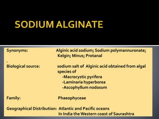 Gums & mucilage pharmacognosy | PPTX