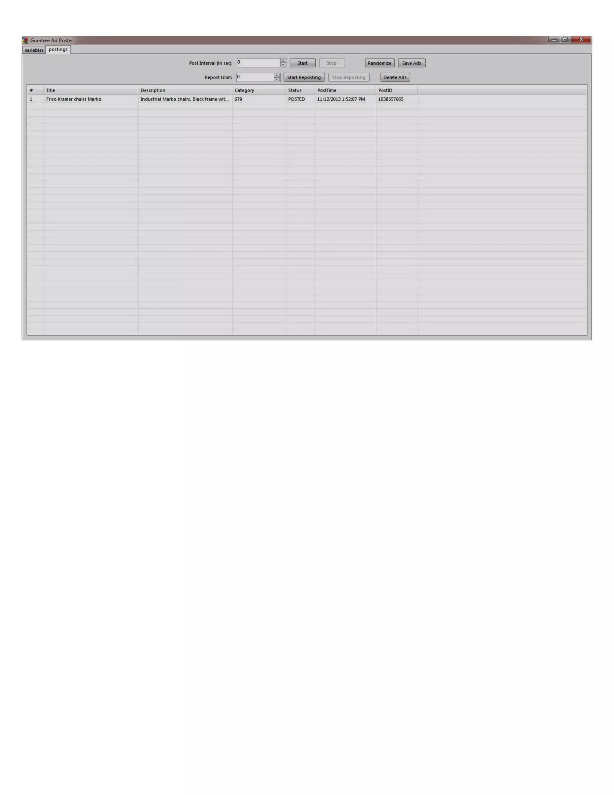 Gumtree ads poster application | PDF