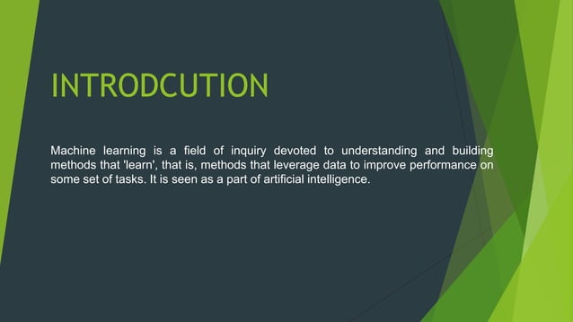 MACHINE LEARNING.pptx | Artificial Intelligence | Technology & Computing