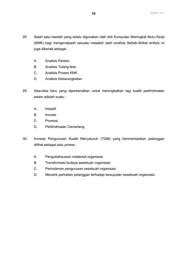 Gunasama Kumpulan C- Kertas soalan bahagian | PDF | Free Download