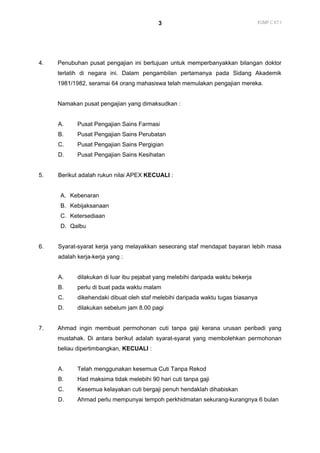 Gunasama Kumpulan C Kertas Soalan Bahagian Pdf