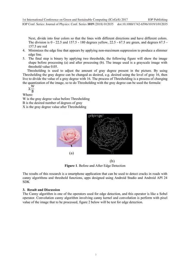 Mobile Application Detection of Road Damage using Canny Algorithm | PDF