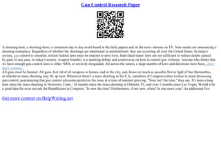 Gun Control Essay | PPT
