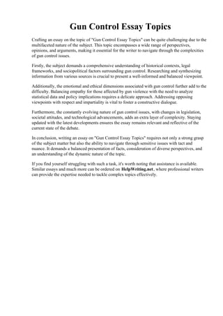 Gun Control Essay Topics.pdf