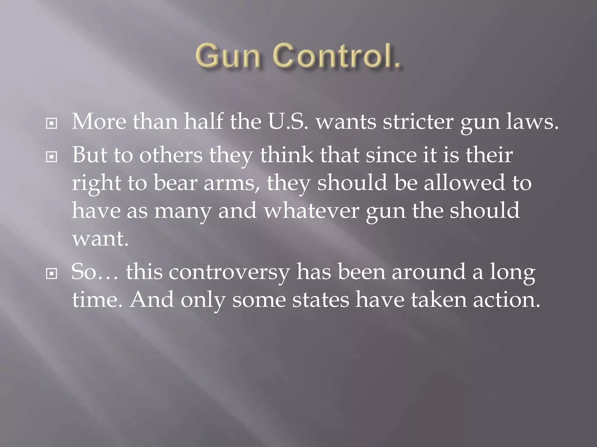 Gun control powerpoint | PPTX