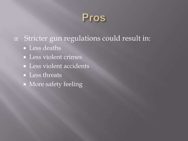 Gun control powerpoint | PPTX | Arms & Ammunition | Sensitive Topics