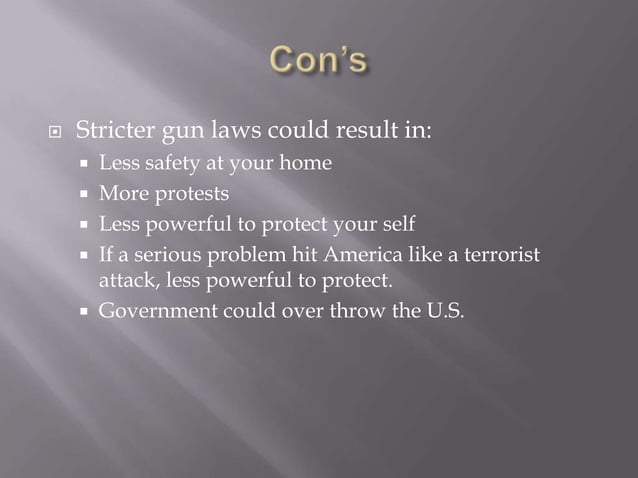 Gun control powerpoint | PPTX | Arms & Ammunition | Sensitive Topics