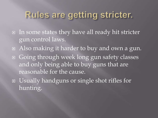 Gun control powerpoint | PPTX | Arms & Ammunition | Sensitive Topics