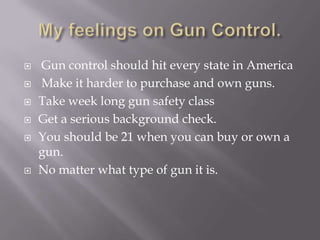 Gun control powerpoint | PPTX