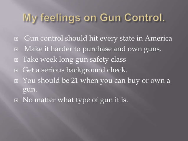 Gun control powerpoint | PPTX | Arms & Ammunition | Sensitive Topics
