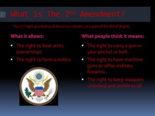 Gun control & the Second Amendment | PPTX
