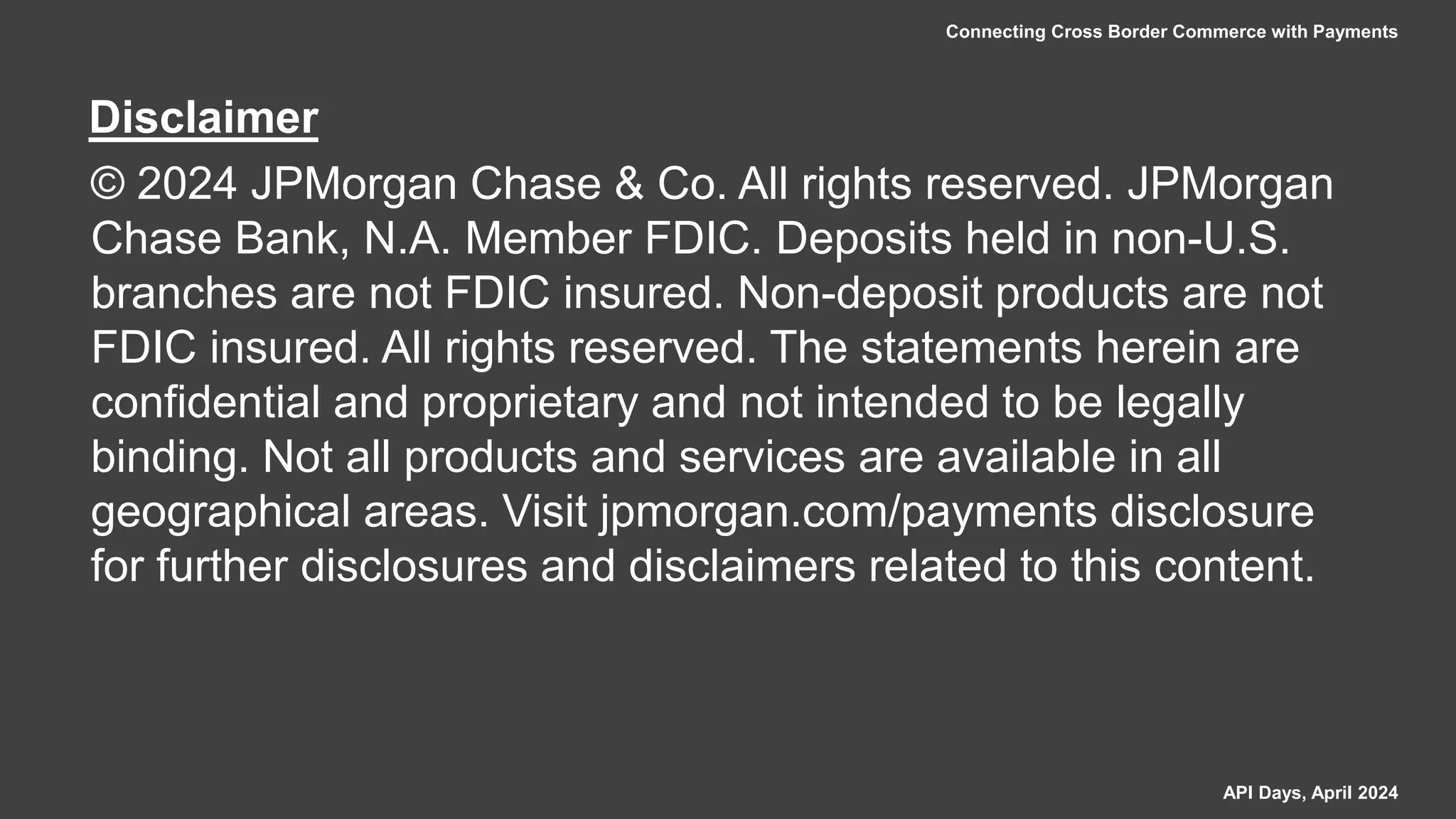 Apidays Singapore 2024 - Connecting Cross Border Commerce with Payments ...