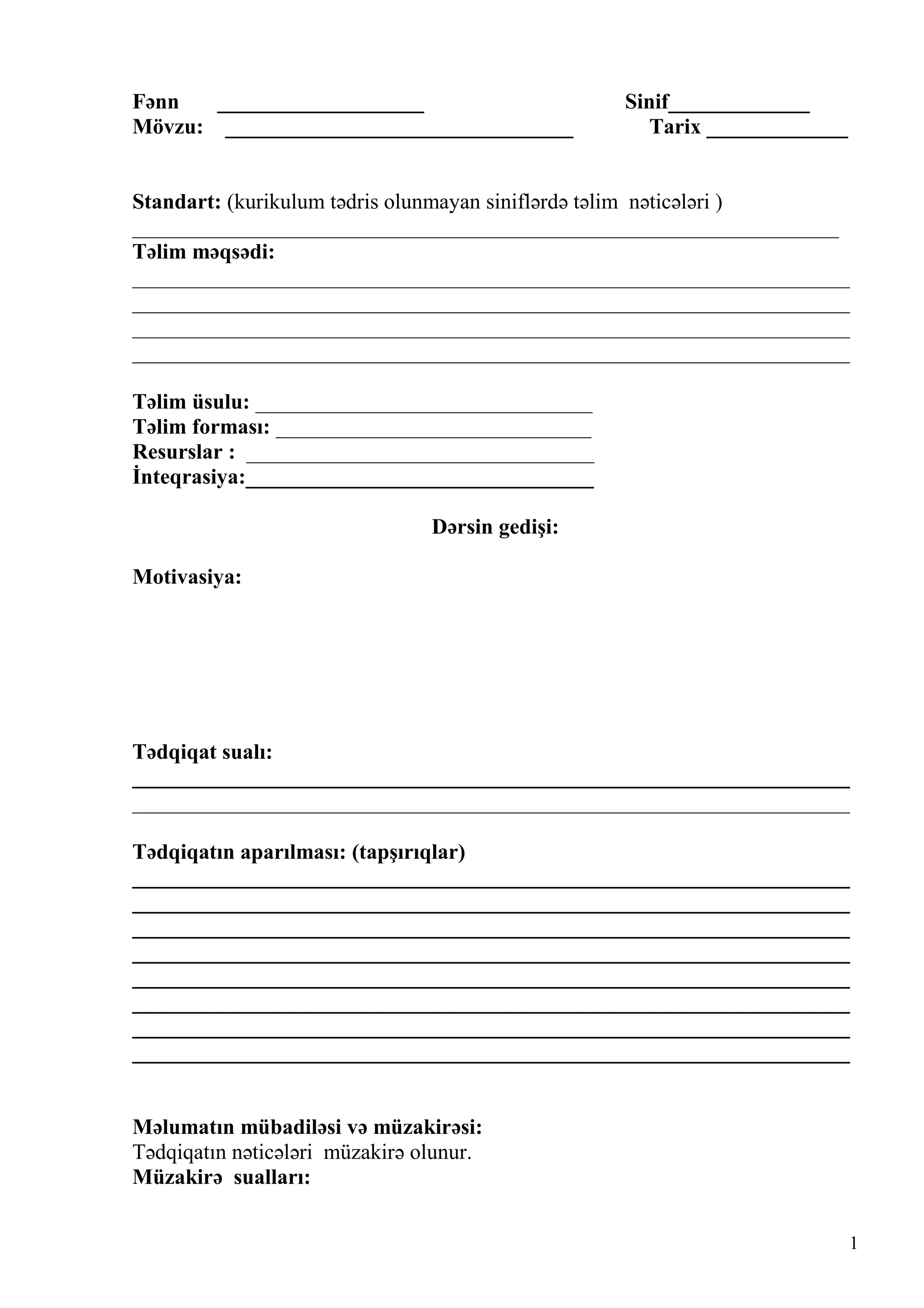 Gundelik plan bmm | DOC