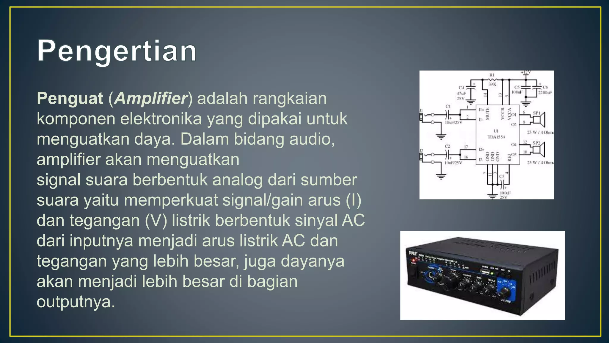 Amplifier dan Operational Amplifier | PPT