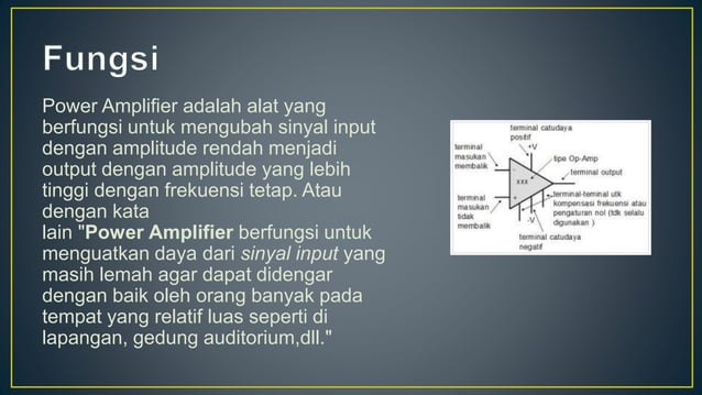 Amplifier dan Operational Amplifier | PPT